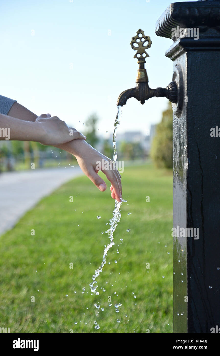 Old garden water pipe spout hi-res stock photography and images - Alamy