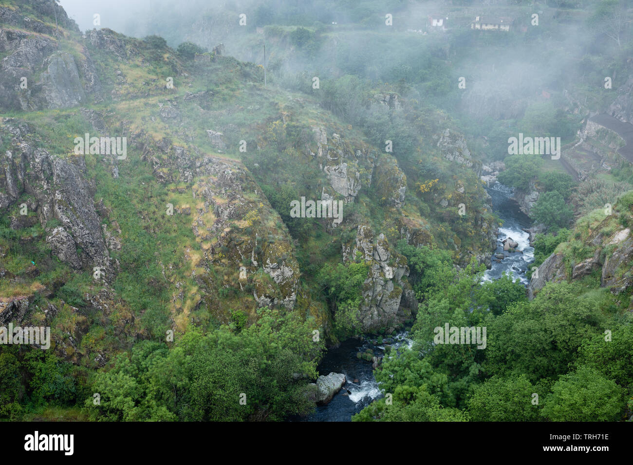 The gorge of the Rio Corgo, Vila Real, Portugal Stock Photo - Alamy