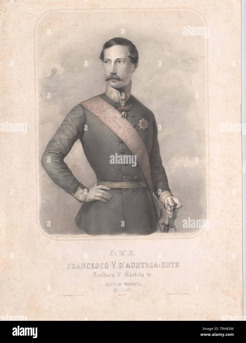 Francis V, Archduke of Austria-Este duke of Modena, Additional-Rights ...