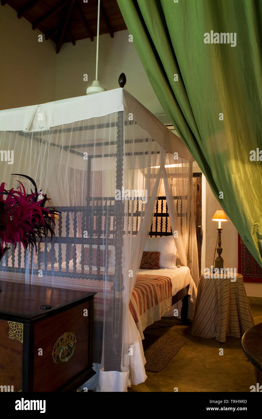 A guest room at The Last House, a tropical modernist boutique hotel ...