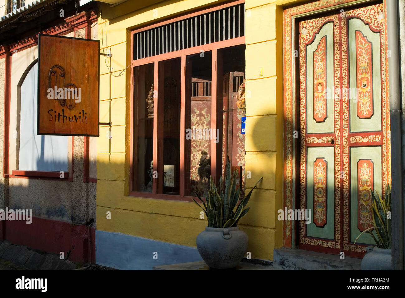 A shop front in the World Heritage listed fort of Galle, Sri Lanka ...