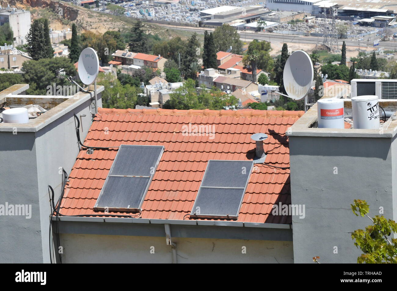 Solar water heater israel hi-res stock photography and images - Alamy