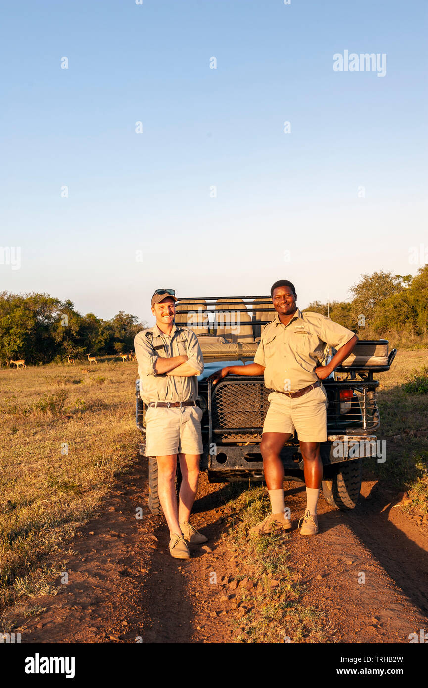 A safari tracker and naturalist at the Phinda Private Game Reserve, an ...