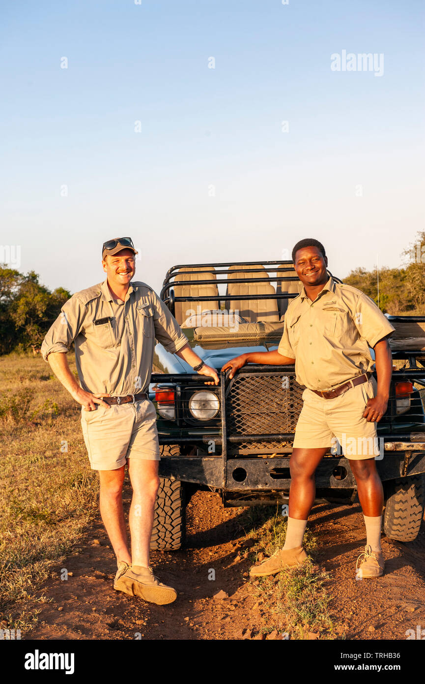 A safari tracker and naturalist at the Phinda Private Game Reserve, an ...
