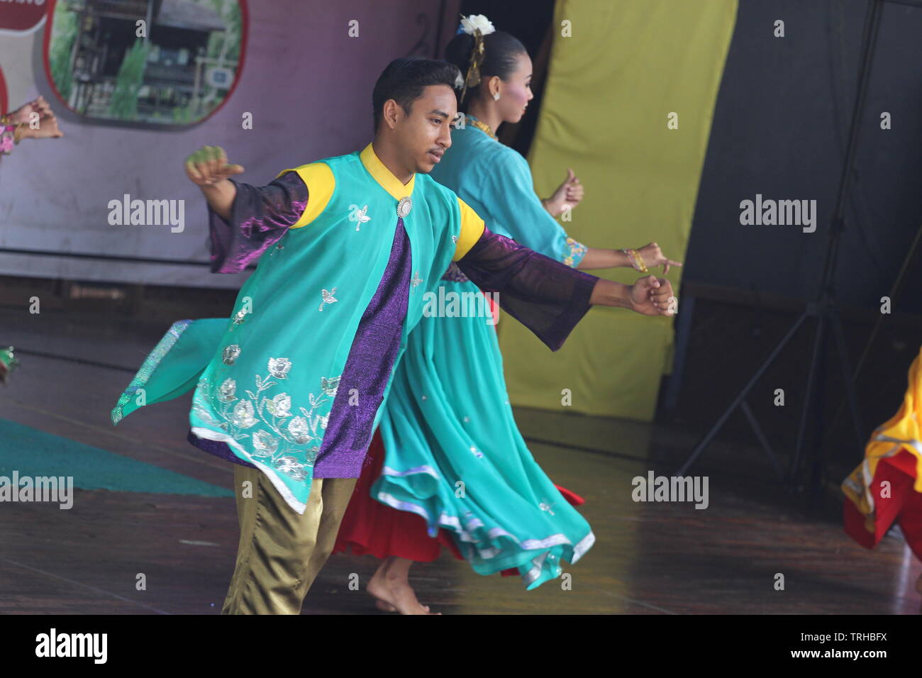 Traditional dance performance in Malacca city by local dancers men and ...