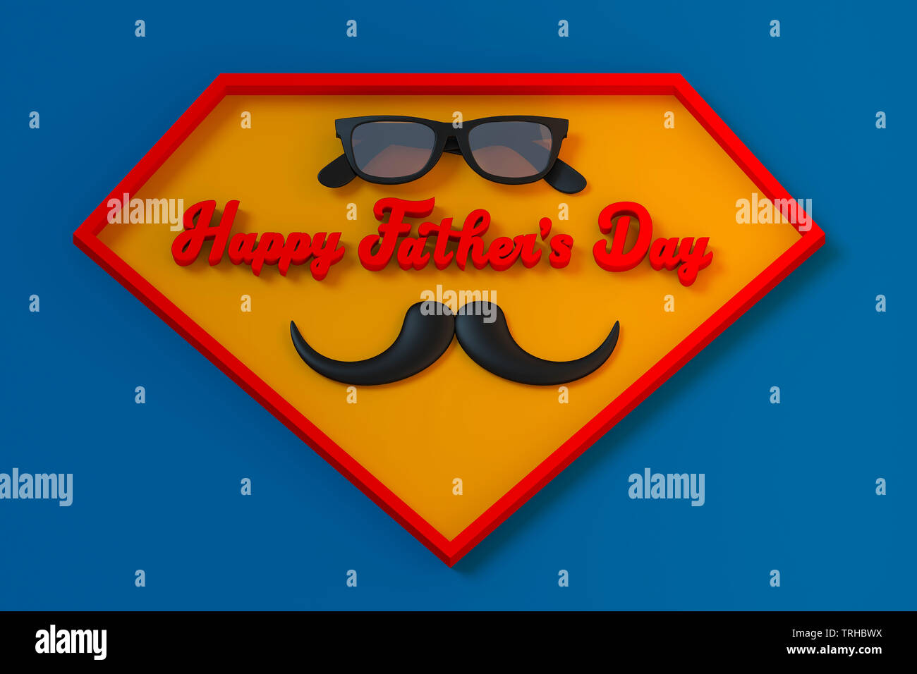 Happy Father’s Day Three dimensional characters 3d rendering for ...
