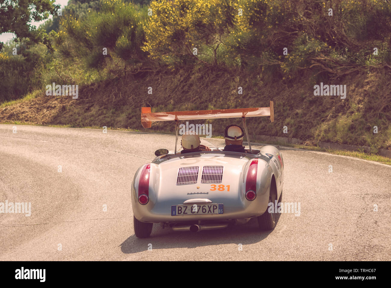 PESARO COLLE SAN BARTOLO , ITALY - MAY 17 - 2018 : PORSCHE 550 SPYDER ...