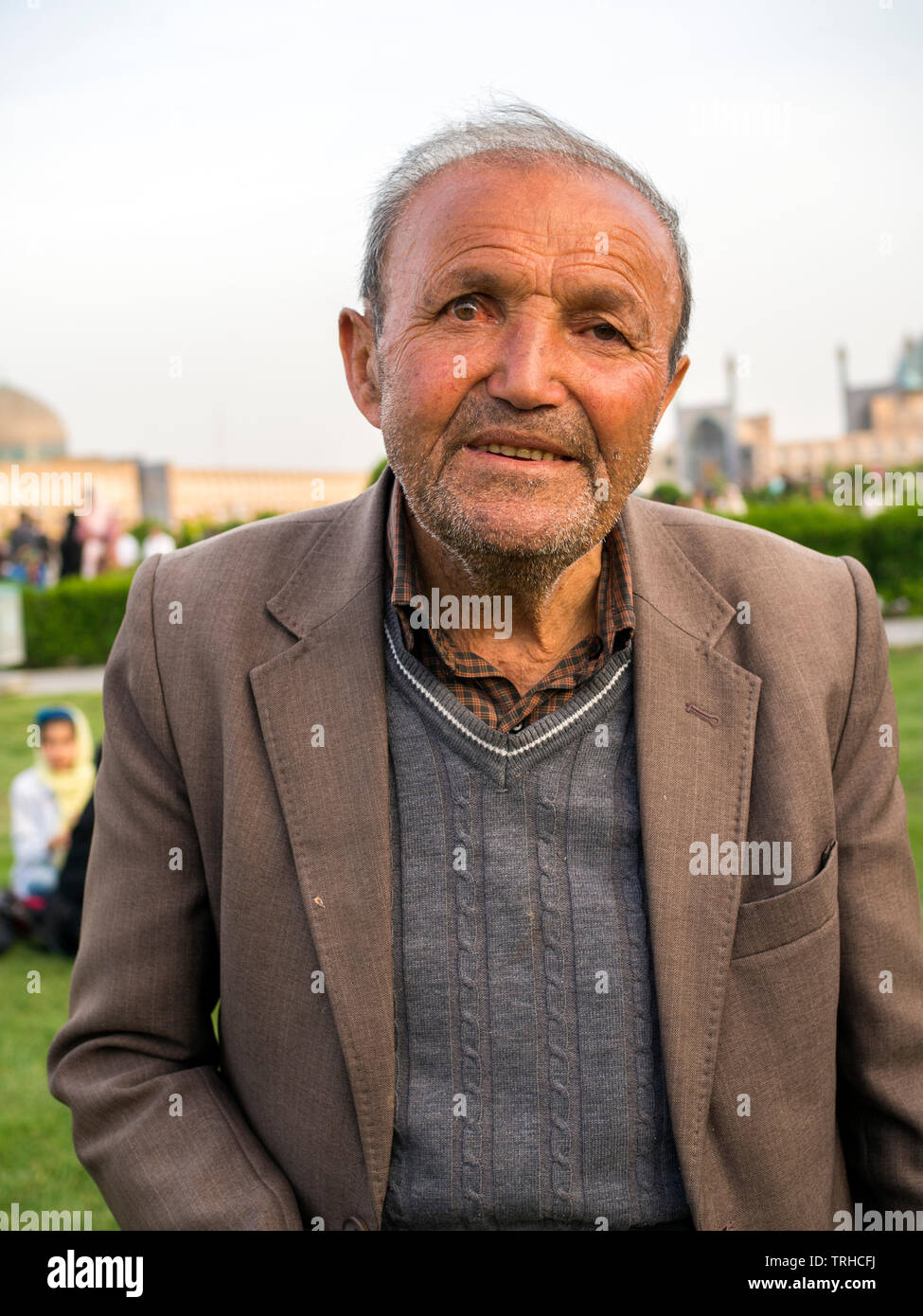 Portrait of an old man on Maydan-e Imam Square, also known as Naqsh-e ...