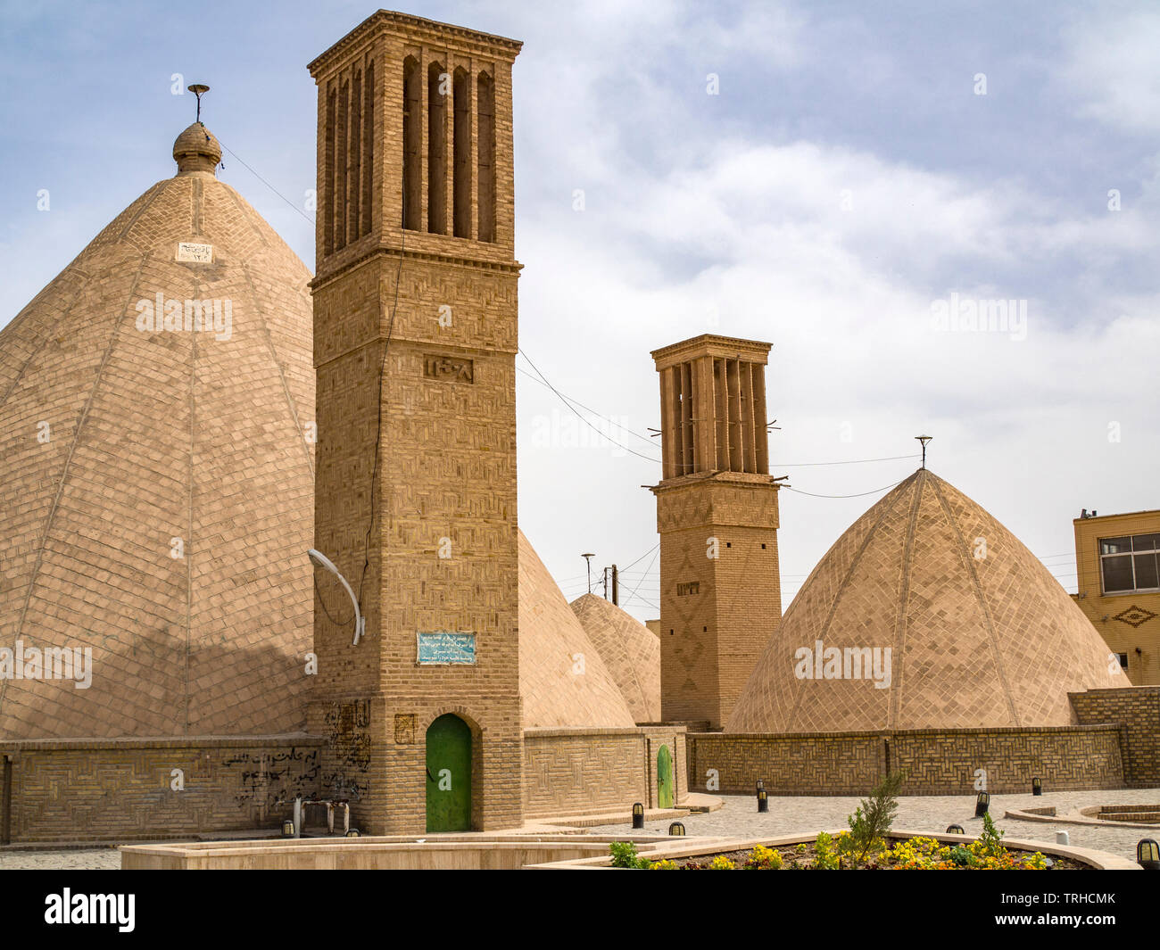 Wind towers used to keep the town municipal water cool in Naein, Iran ...