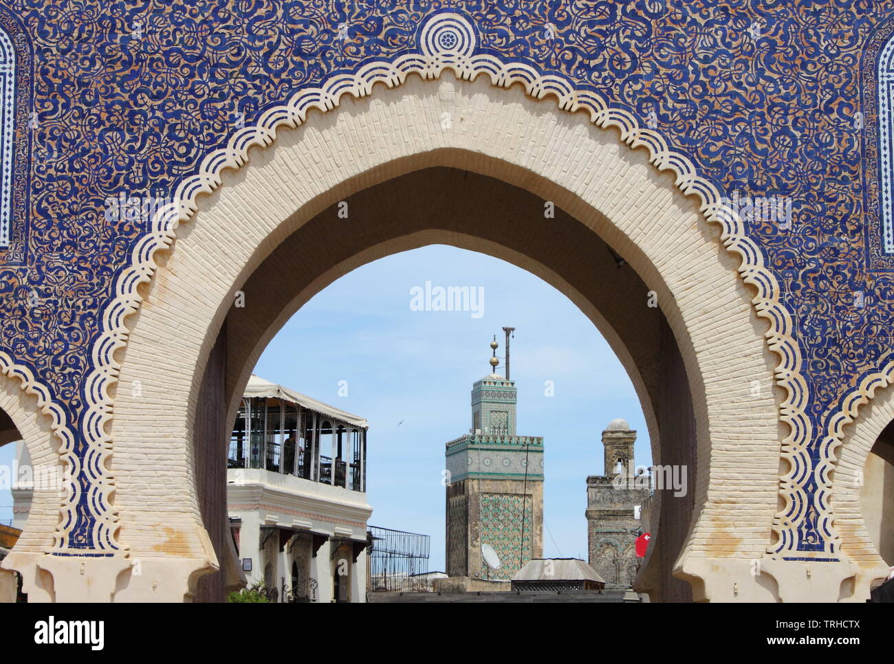 Bab boujeloud gate blue gate hi-res stock photography and images - Alamy