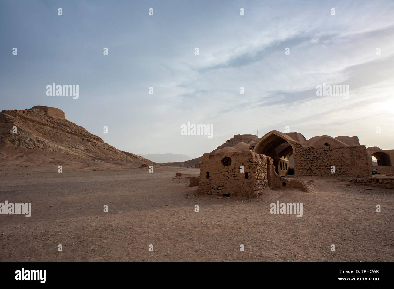 Below the Towers of Silence, traditional Zoroastrian burial circles ...