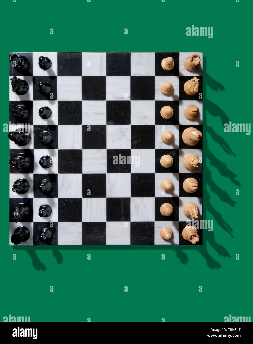 Chess Set overhead Stock Photo - Alamy