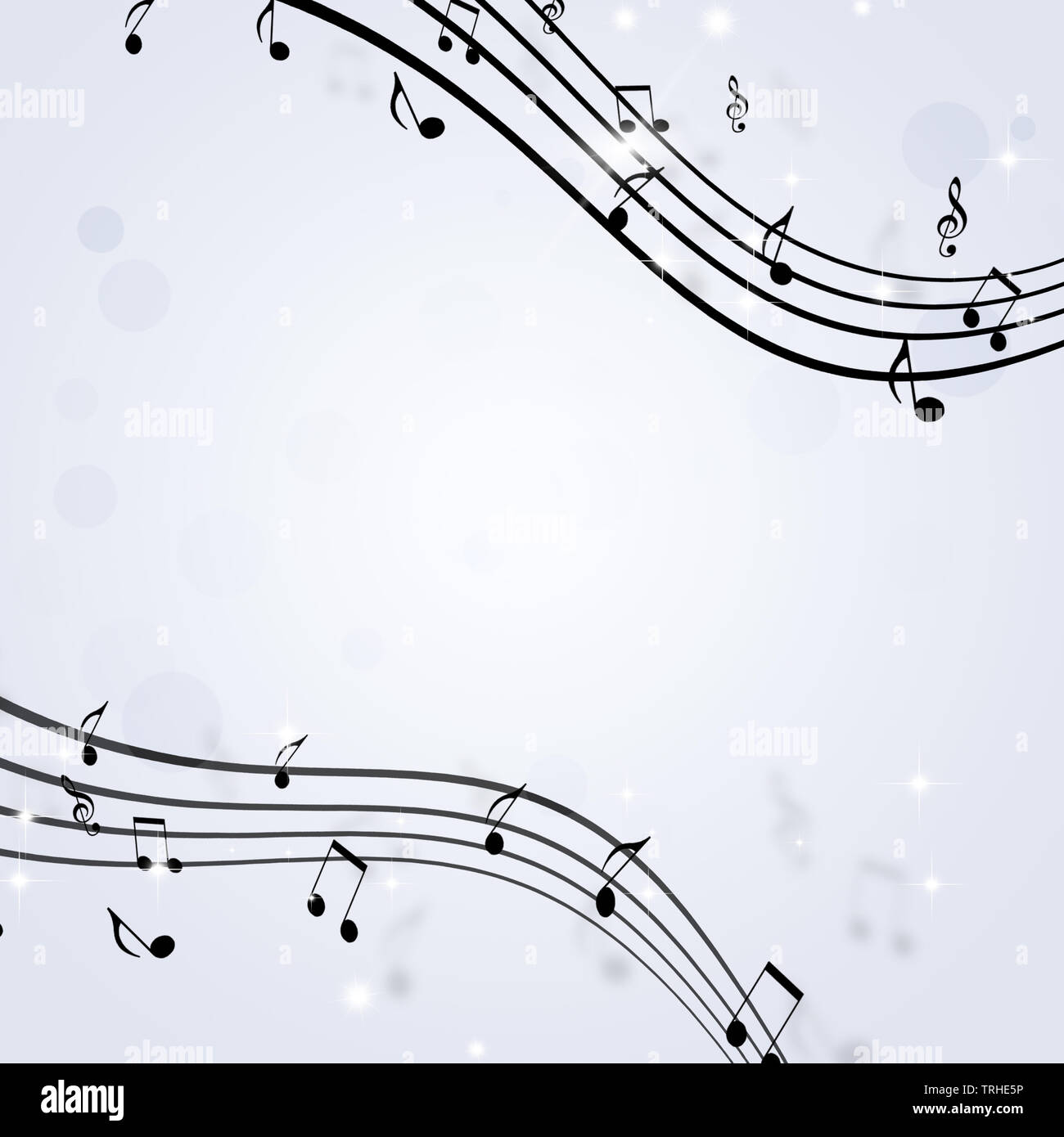 music notes fly on white background for party events Stock Photo - Alamy