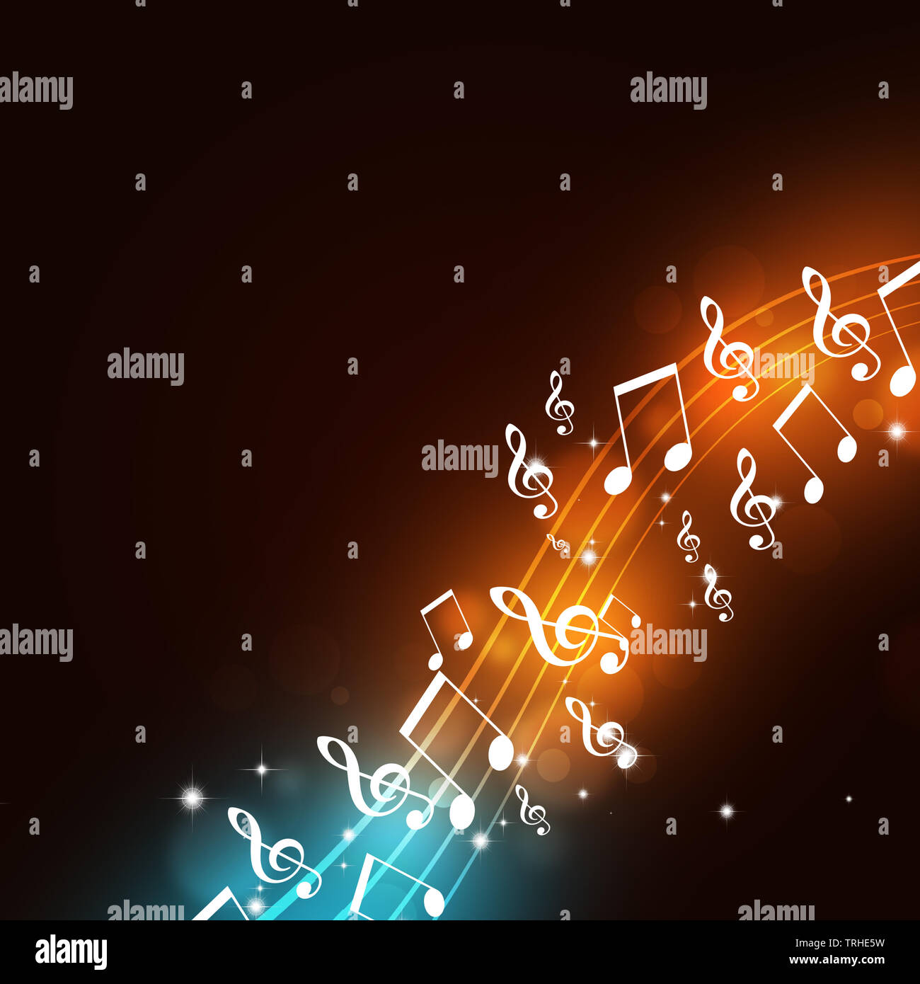 music notes glitter lights multicolor party poster for event designs ...