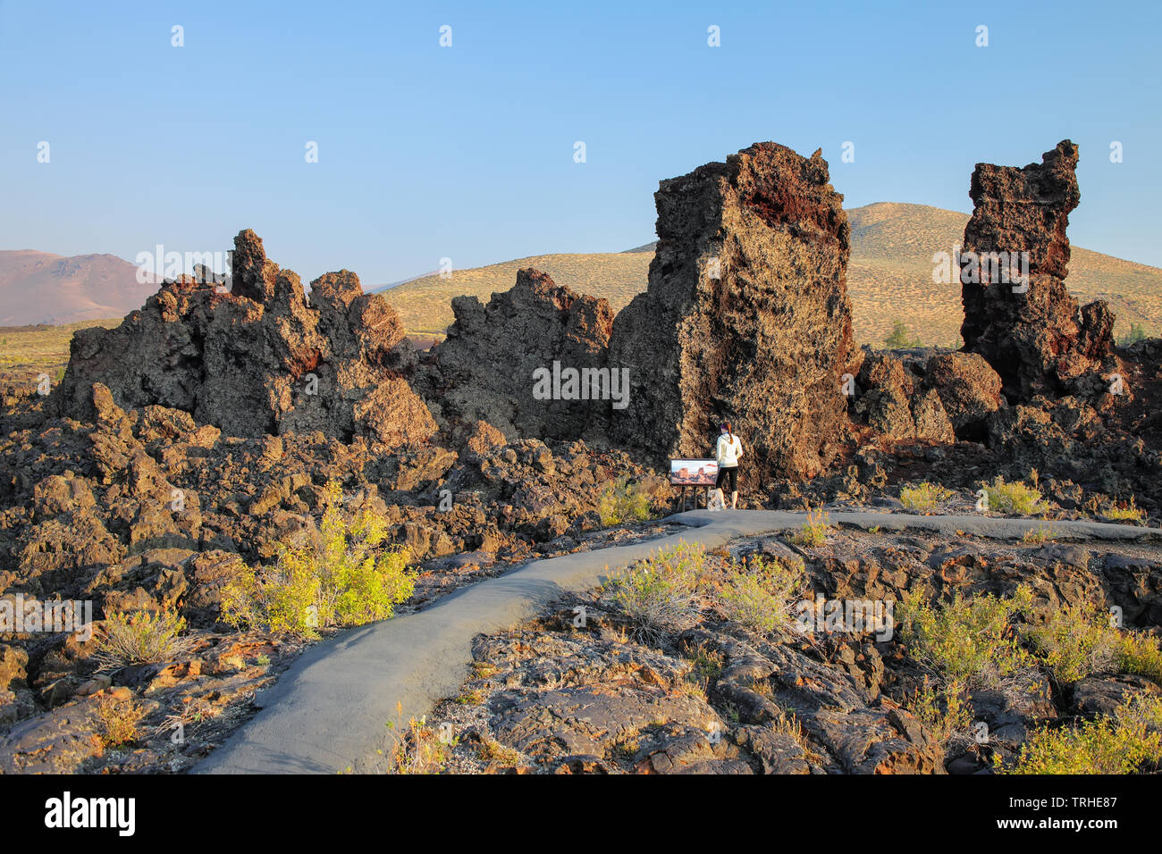 Cinder cones at North Crater Flow Trail, Craters of the Moon National ...
