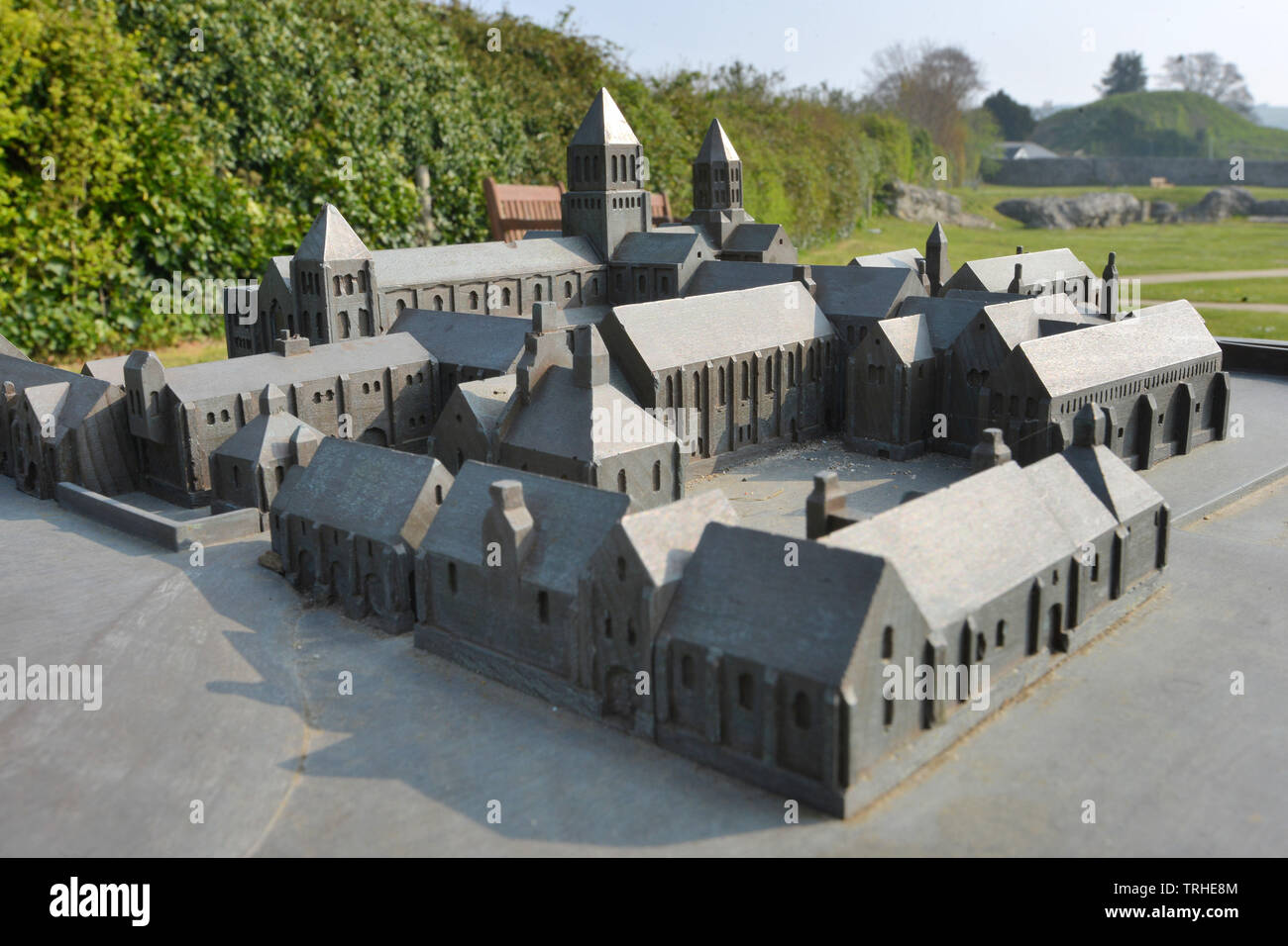 Model of Lewes Cluniac Priory, East Sussex, UK Stock Photo - Alamy