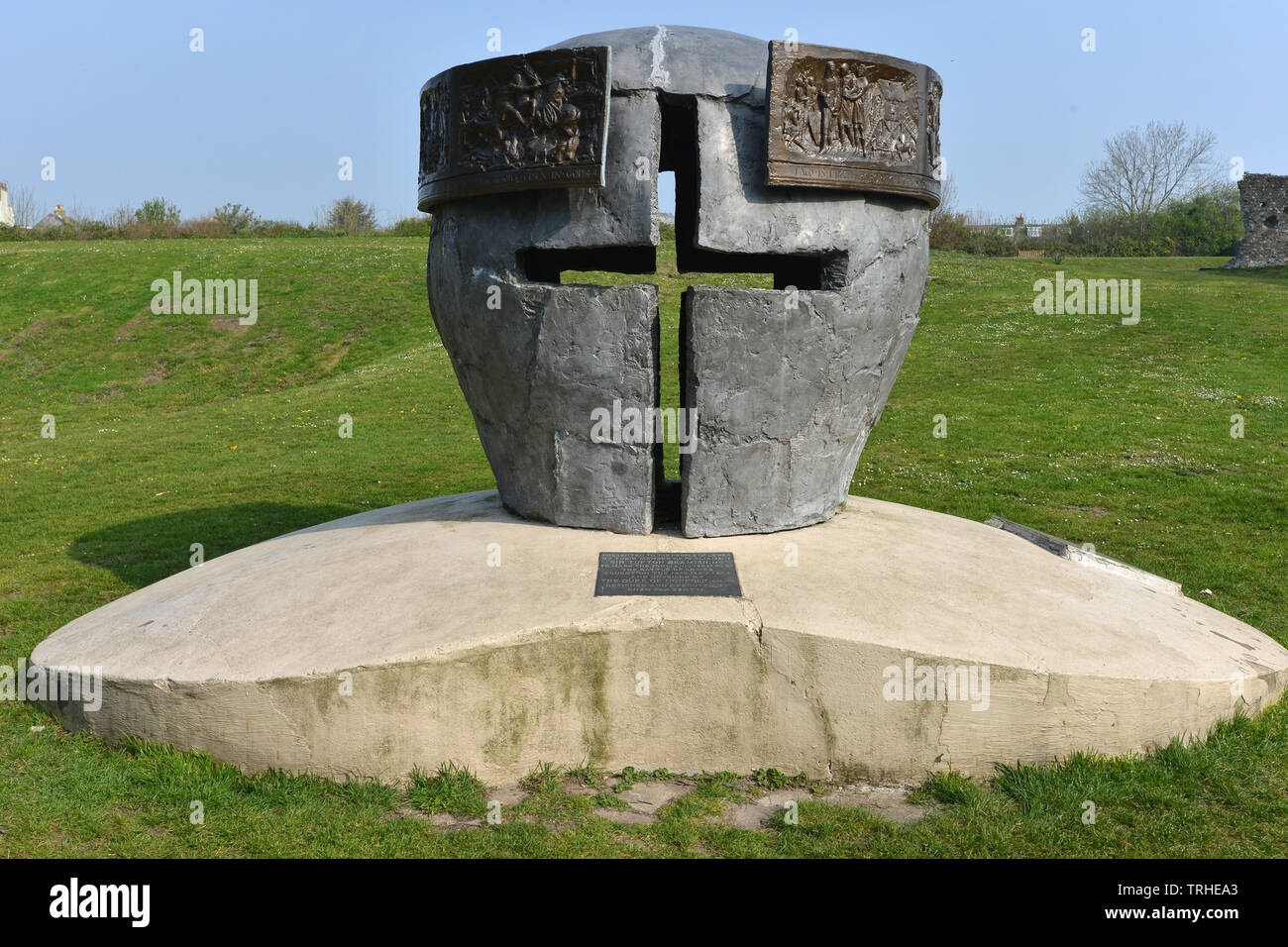 Battle of Lewes memorial, by Enzo Plazzotta, Lewes Priory ruins, East ...