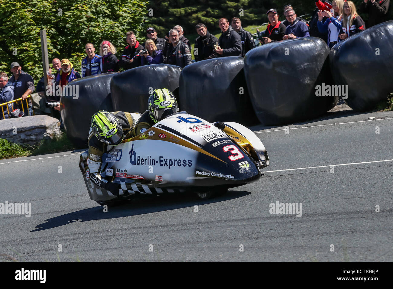 Douglas, Isle Of Man. 06th June, 2019. Tim Reeves/Mark Wilkes (3) in ...
