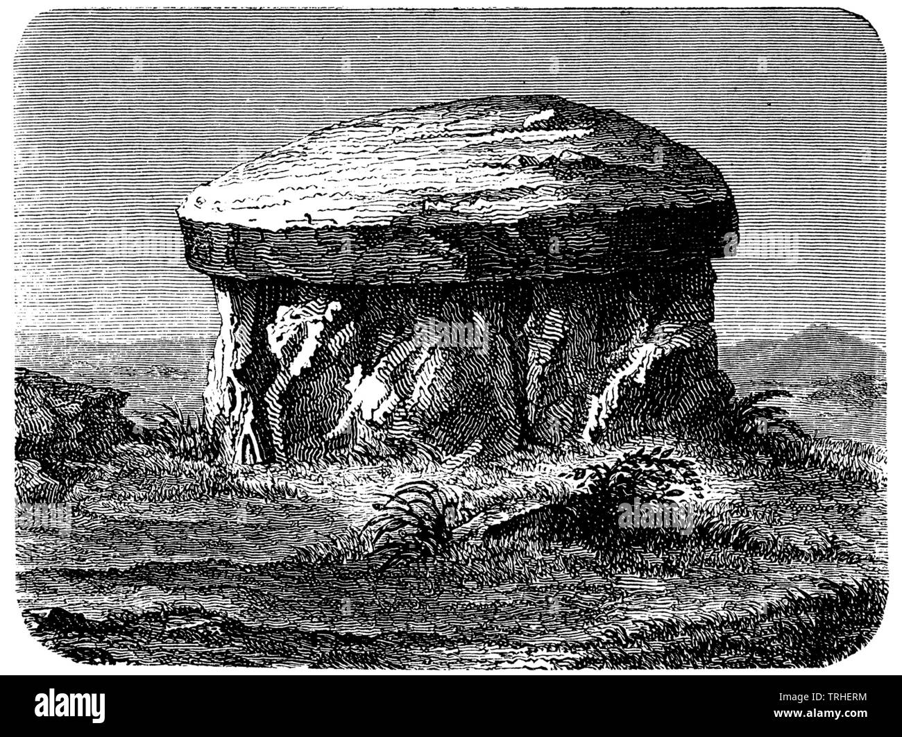 Stone monument in Palestine, , (anthropology book, 1874 Stock Photo - Alamy