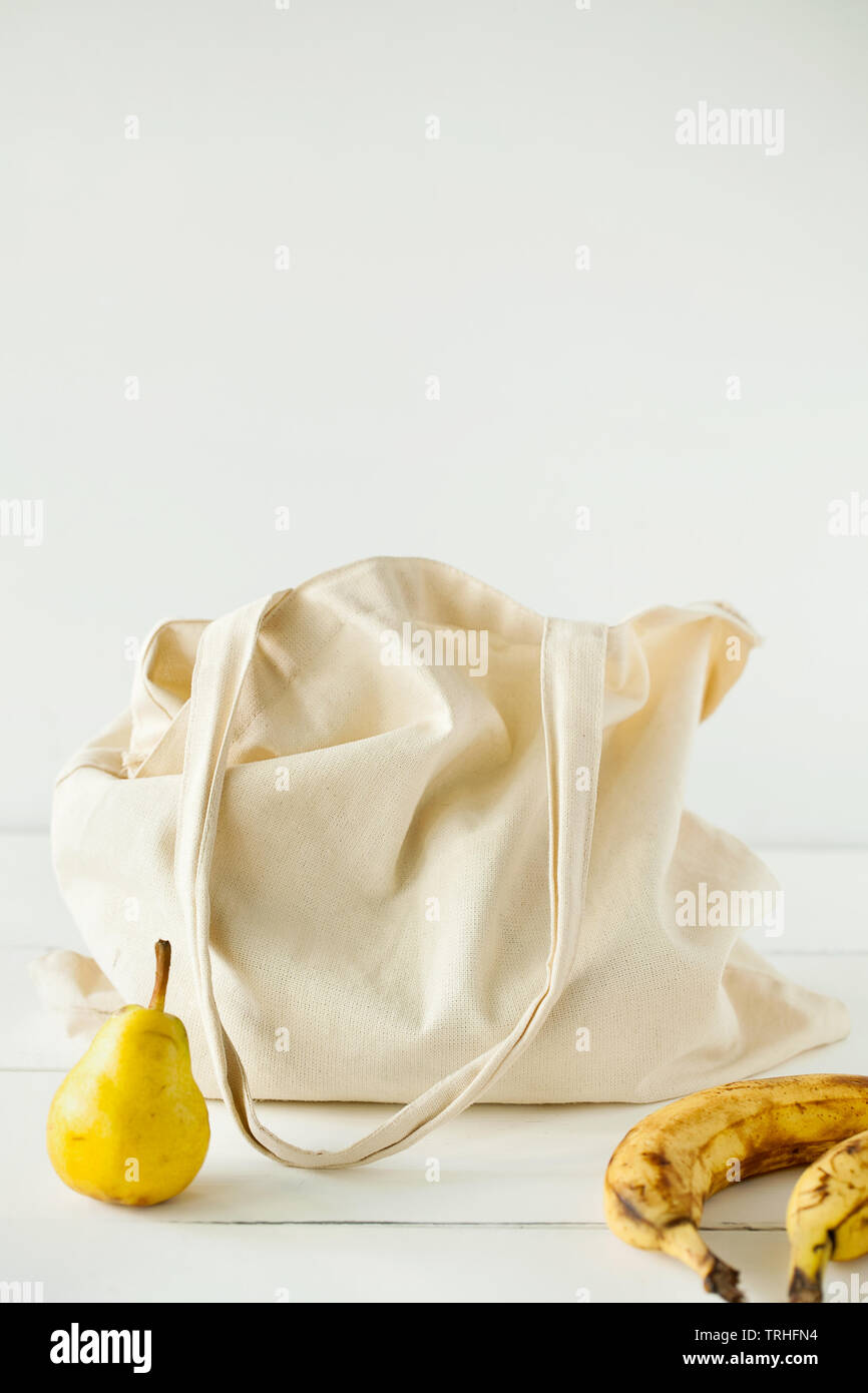 Unlabeled empty reusable eco-friendly fabric or cotton bag for ...