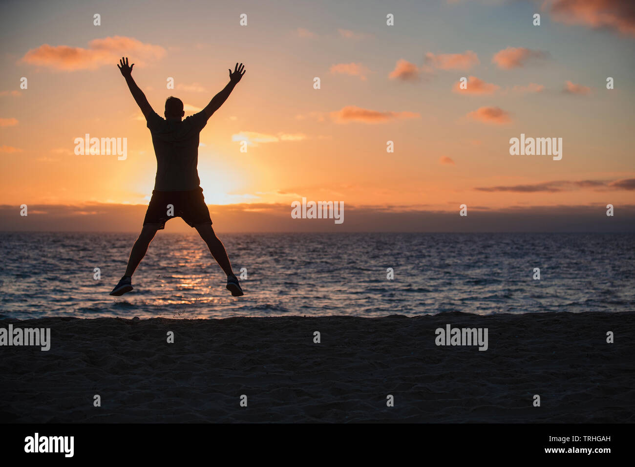 Man Doing Jumping Jacks Exercise High Resolution Stock Photography and ...