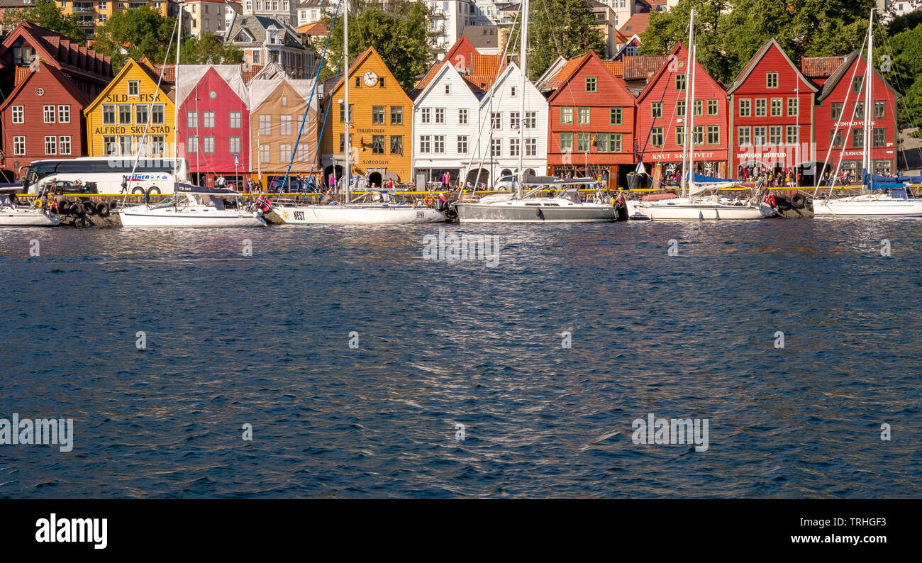 Bergen bryggen wooden houses hi-res stock photography and images - Alamy