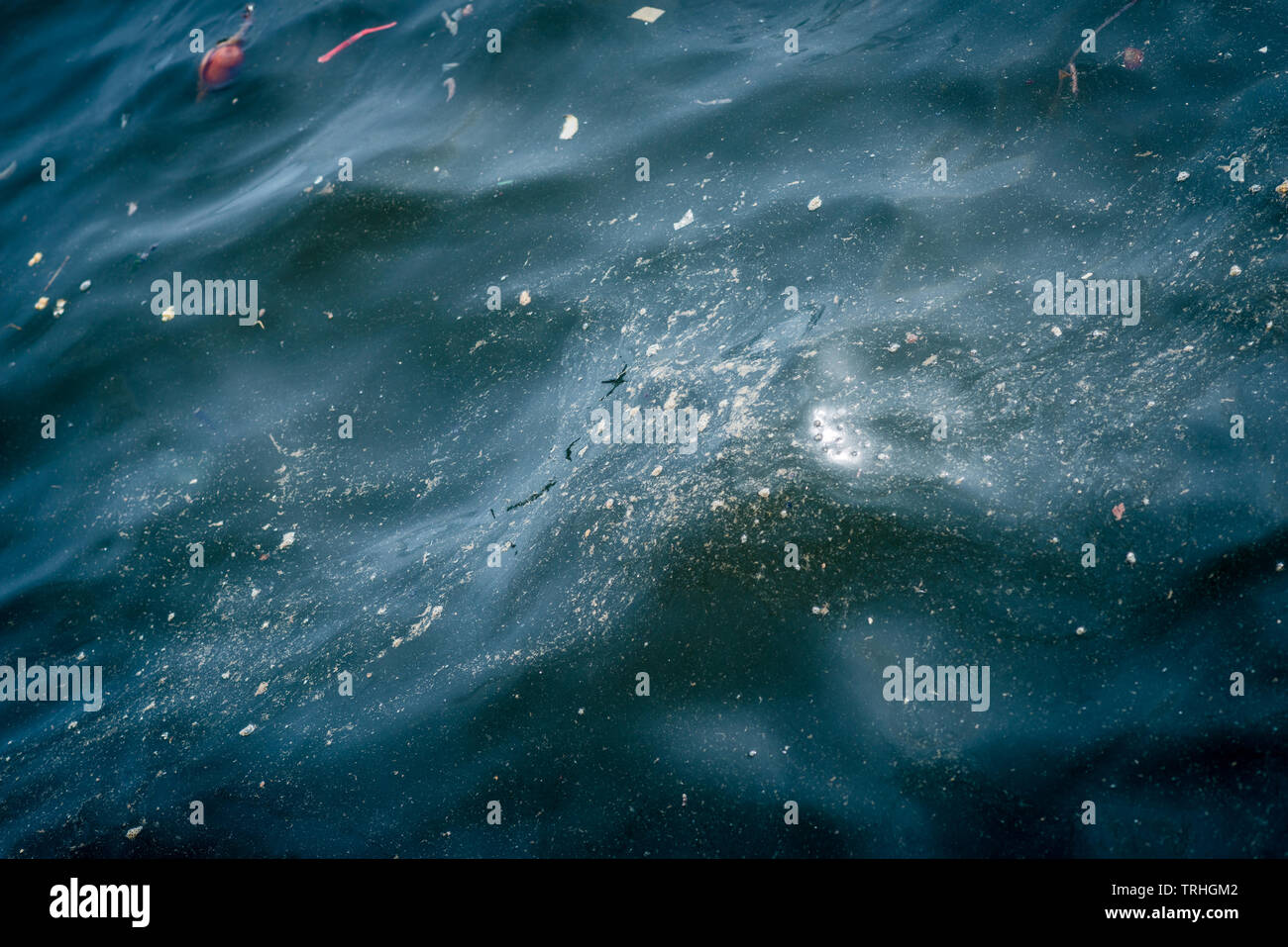 Oil pollution in the water Stock Photo - Alamy