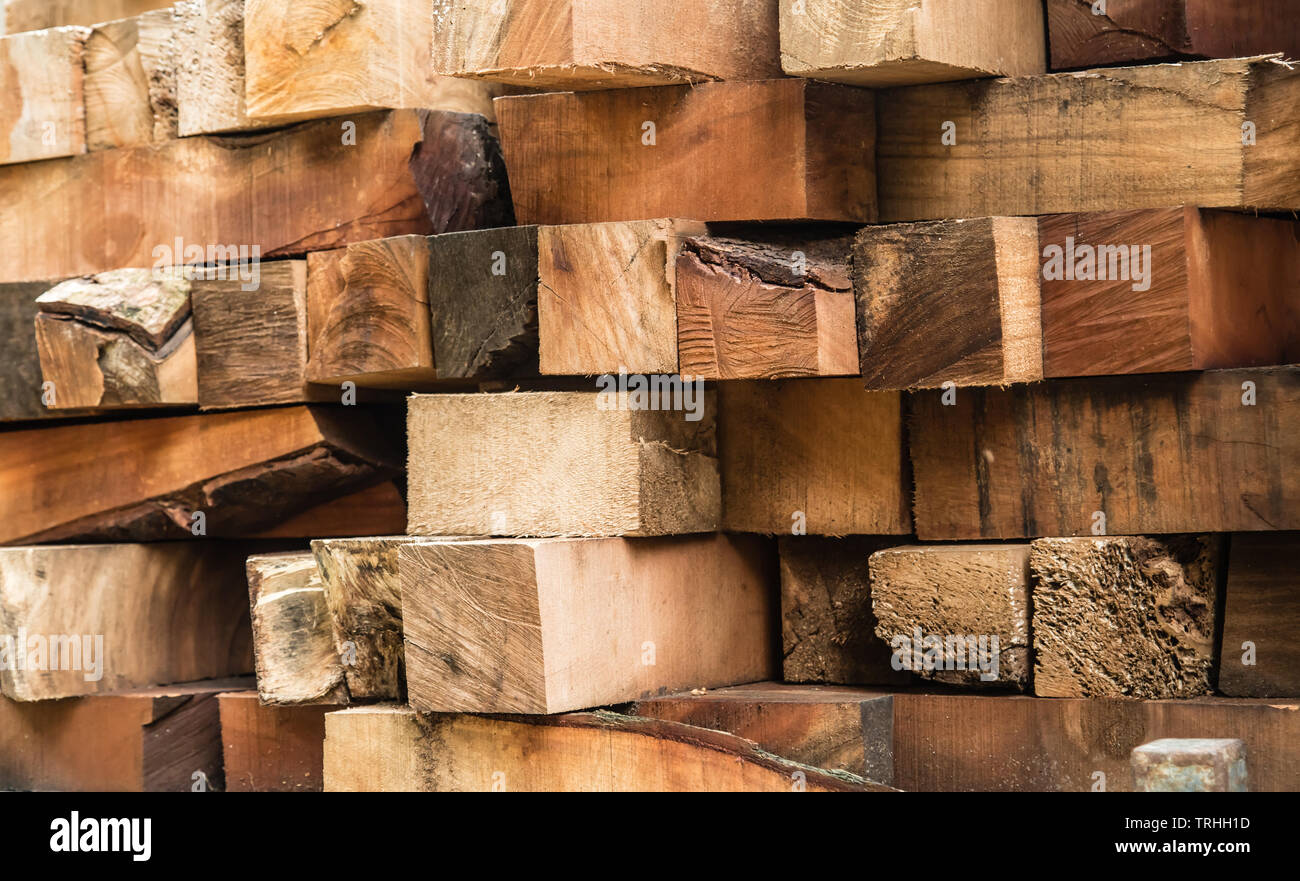 wood lumps pile together background Stock Photo - Alamy