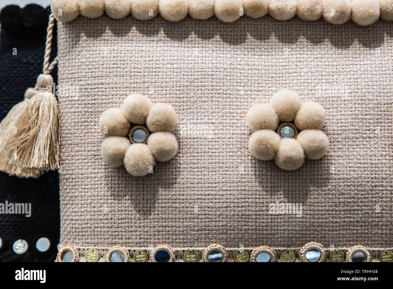 white color fabric bag display Stock Photo - Alamy