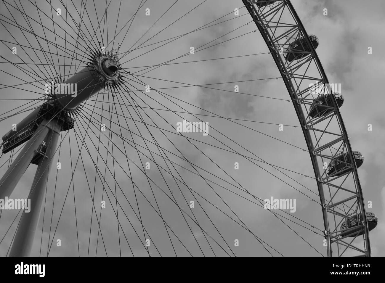 london eye ride viewed from the river thames Stock Photo - Alamy