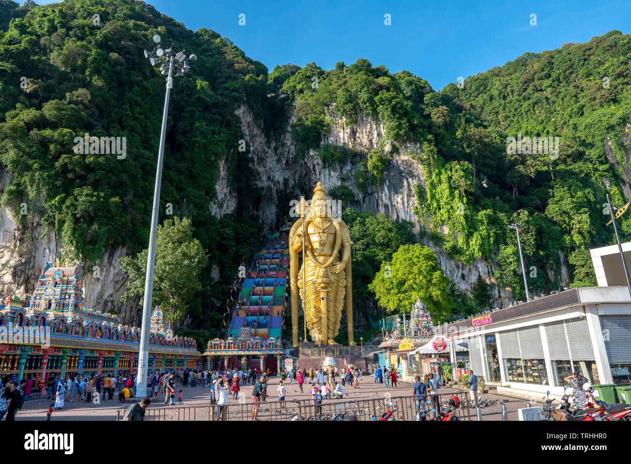 Batu Caves, Kuala Lumpur, 1st May 2019 - Wide angle view of batu caves ...