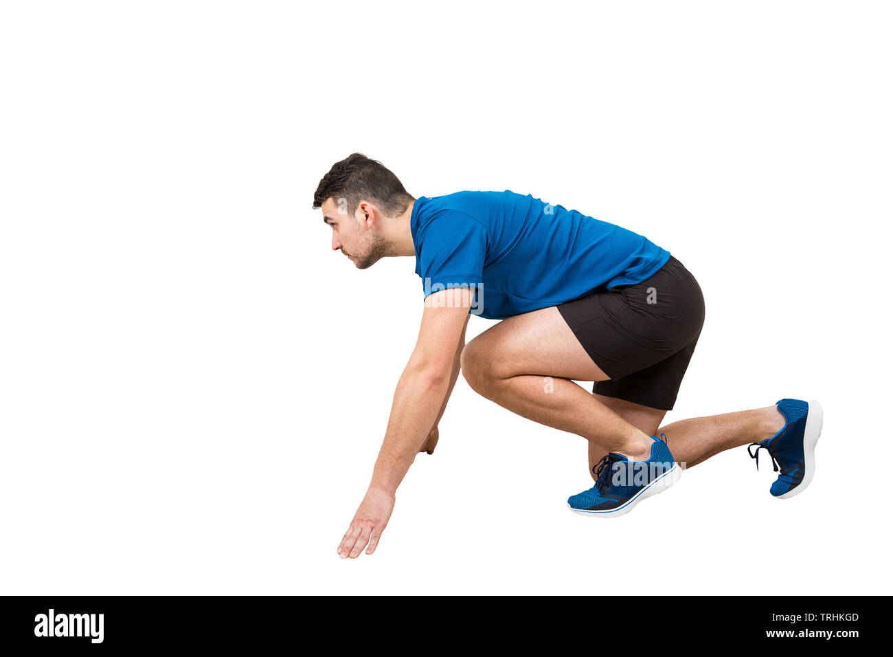 Man standing side full profile hi-res stock photography and images - Alamy