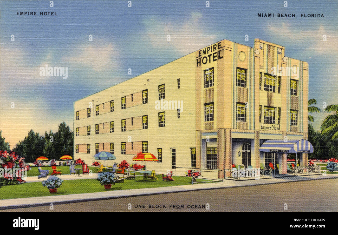1940s art deco hotel hi-res stock photography and images - Alamy