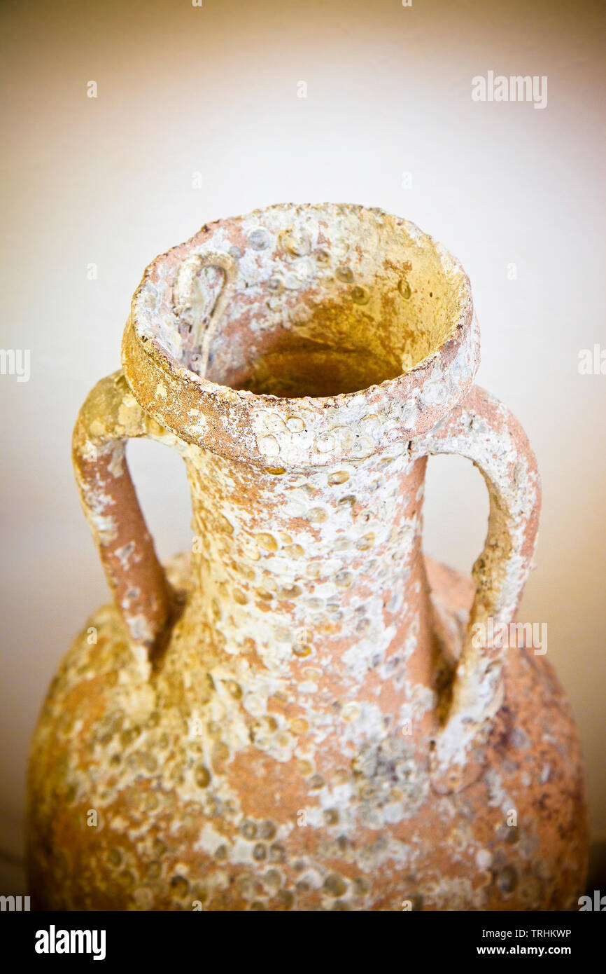 Detail of an old roman amphora - toned image (Italy Stock Photo - Alamy
