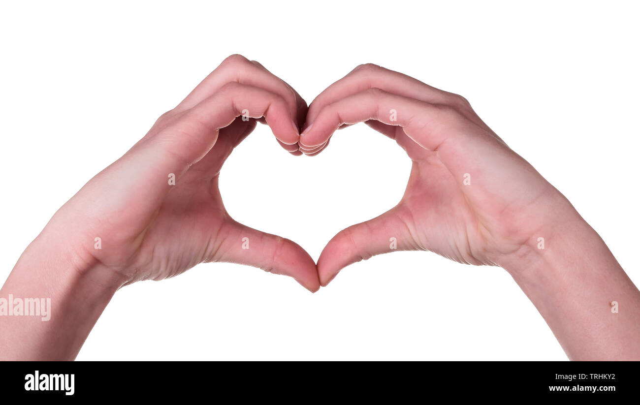 hand heart shape isolated Stock Photo - Alamy