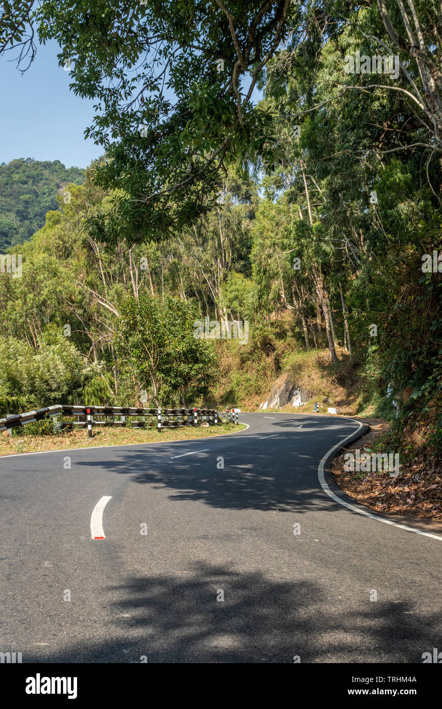 Isolated road of western ghat image is taken at ooty tamilnadu showing ...