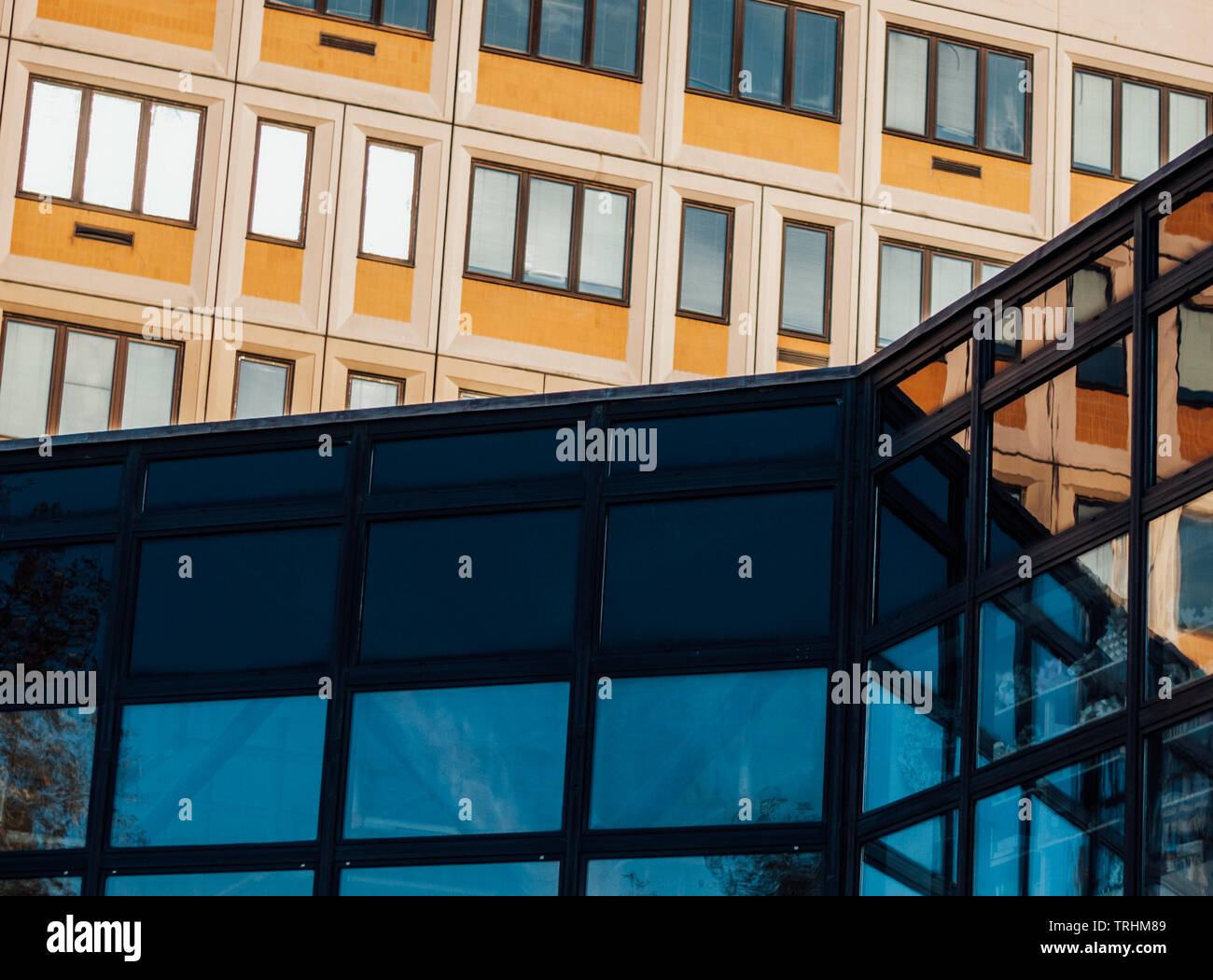 Sunset glass windows hi-res stock photography and images - Alamy
