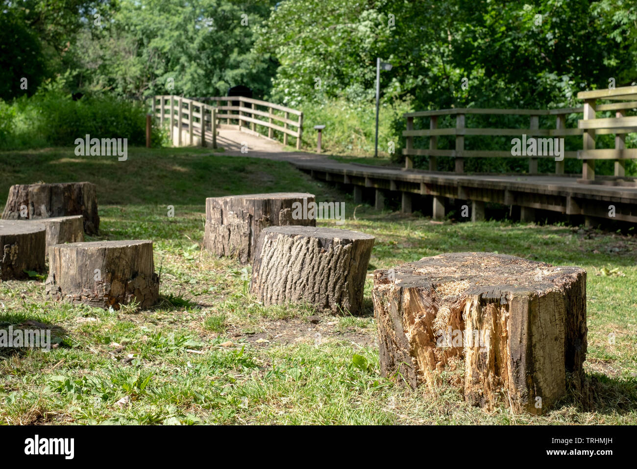 Bridge over the River Pinn at Long Meadow, Eastcote, UK, ancient water ...