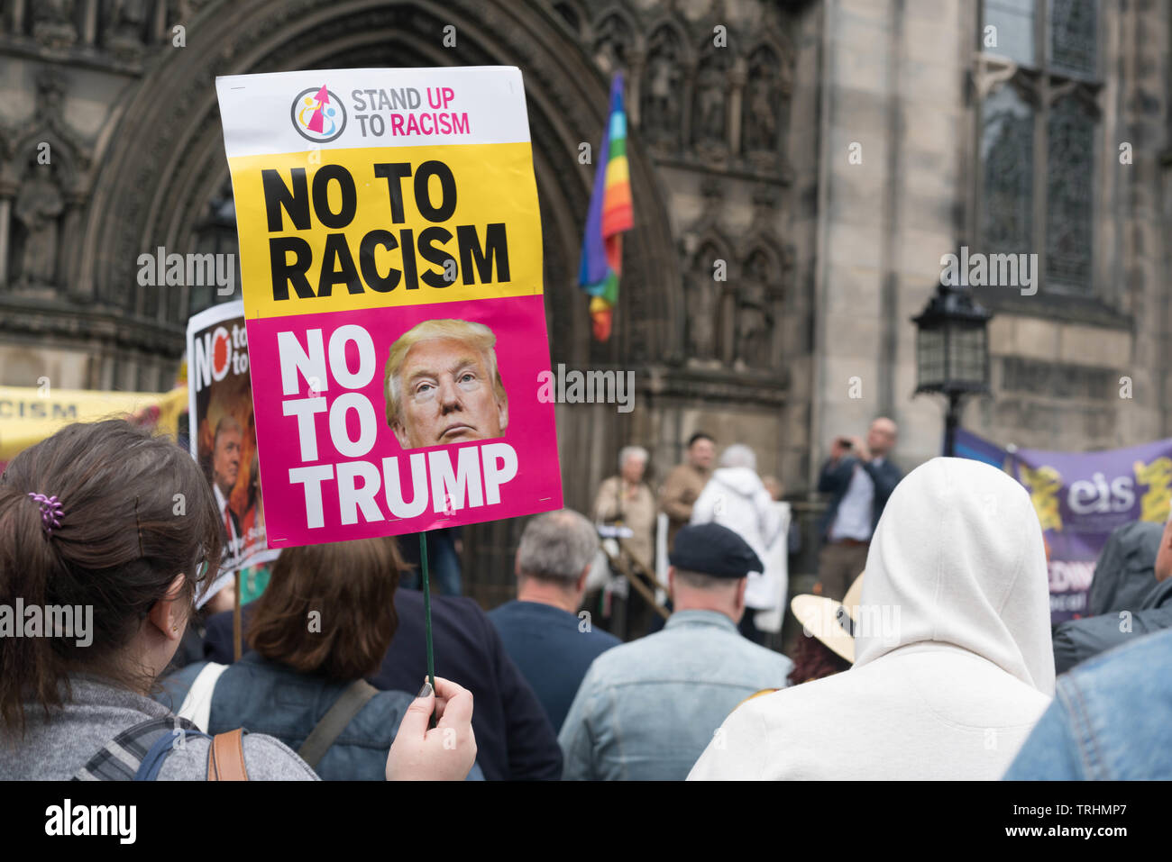 Donald trump placard hi-res stock photography and images - Alamy