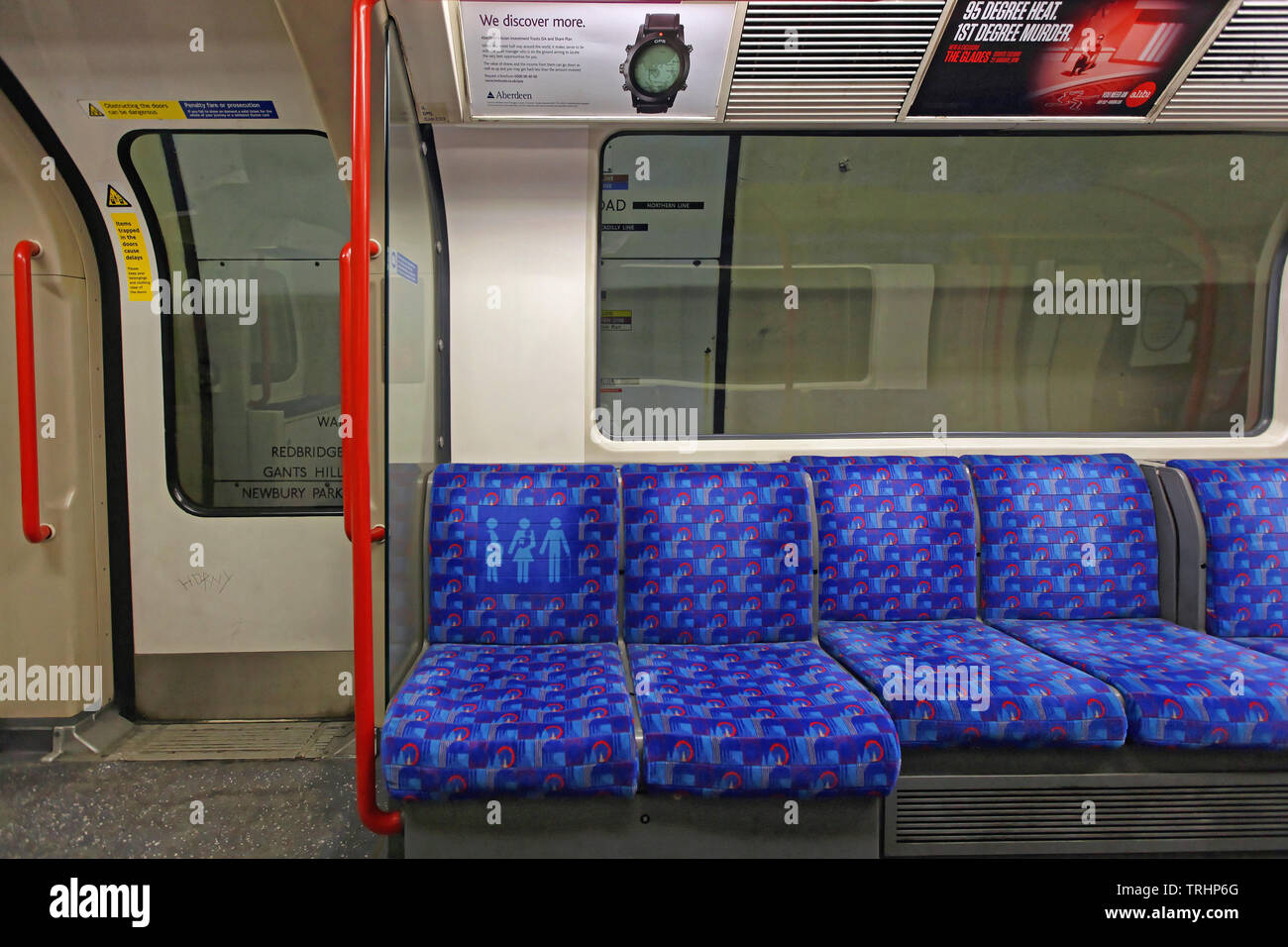 London, United Kingdom - January 26, 2013: Seat Pattern at Central Line ...