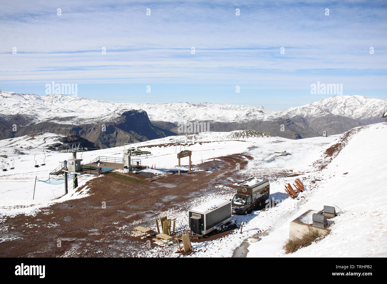 snow day at valle nevado, chile Stock Photo - Alamy