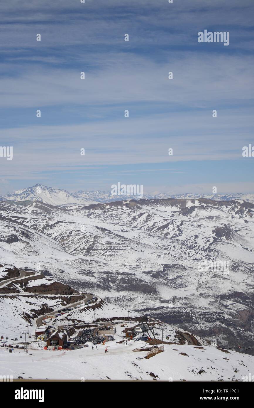 snow day at valle nevado, chile Stock Photo - Alamy