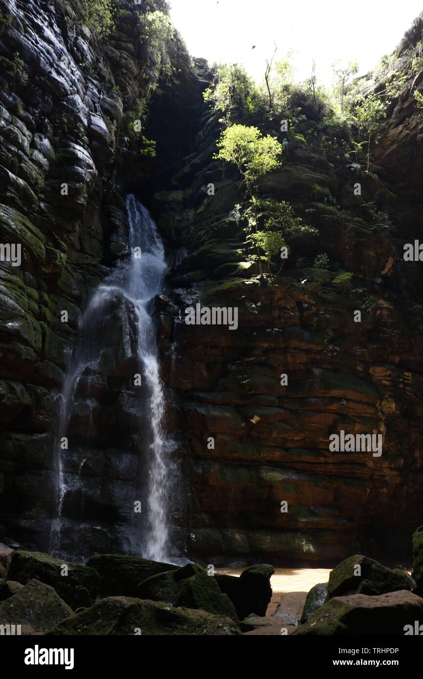 Beautiful waterfall cave hiking hi-res stock photography and images - Alamy