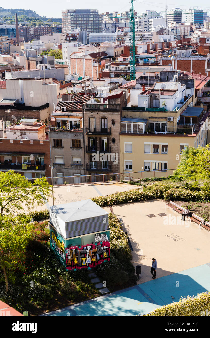 Rooftops in Barcelona Stock Photo - Alamy