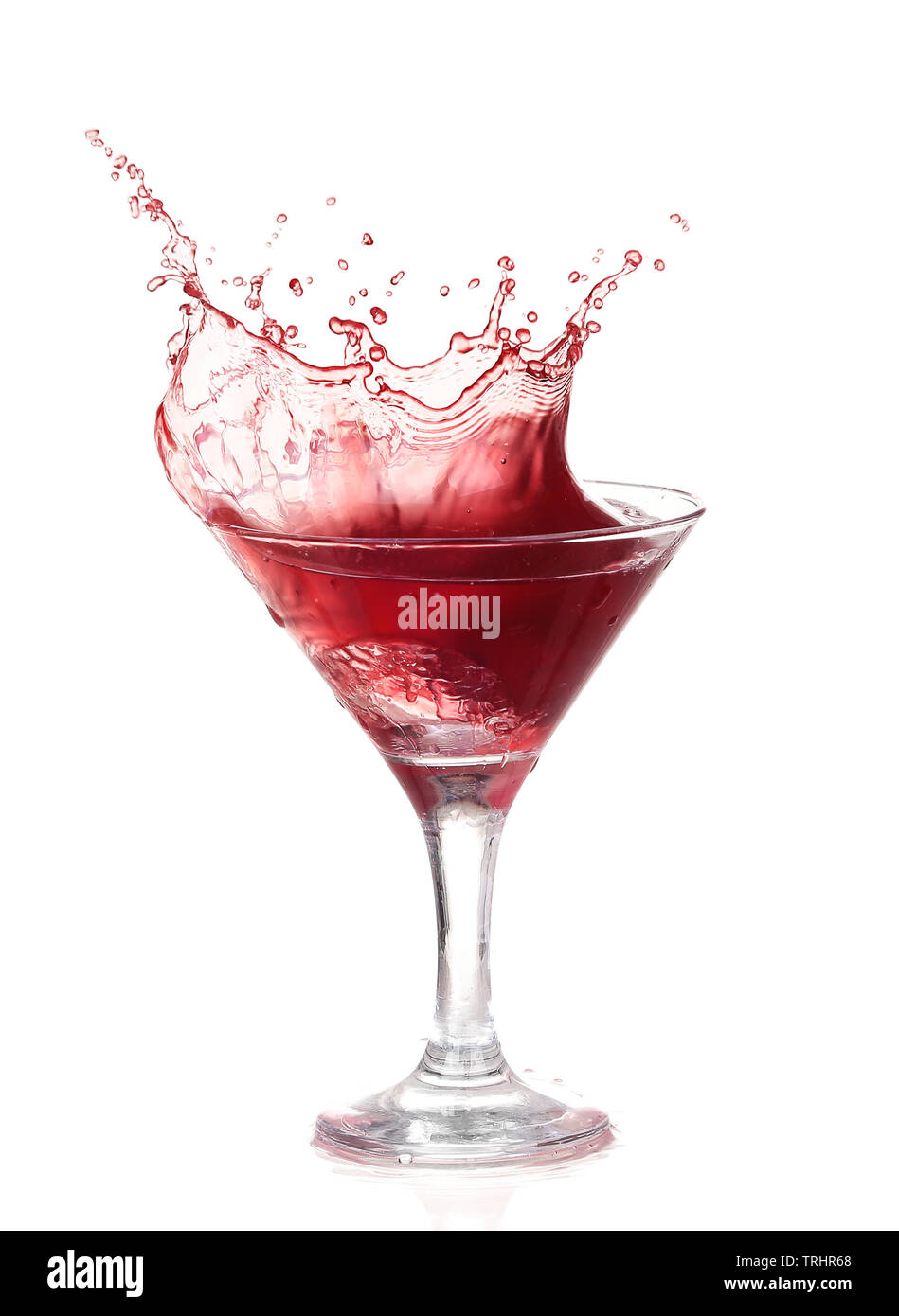 Wine collection - Splashing red wine in a glass. Isolated on white ...