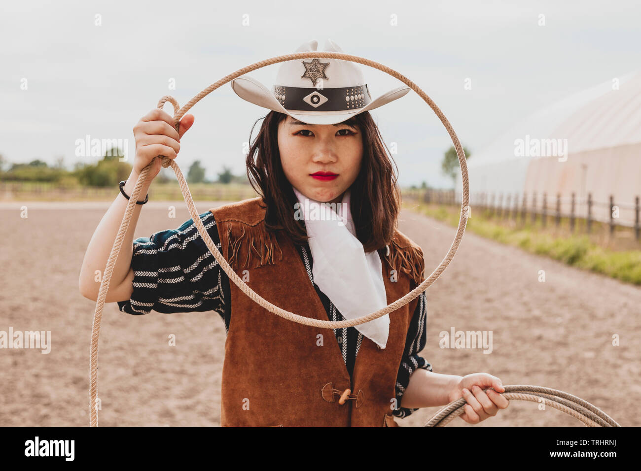 Throwing A Lasso Throwing A Rope High Resolution Stock Photography and ...