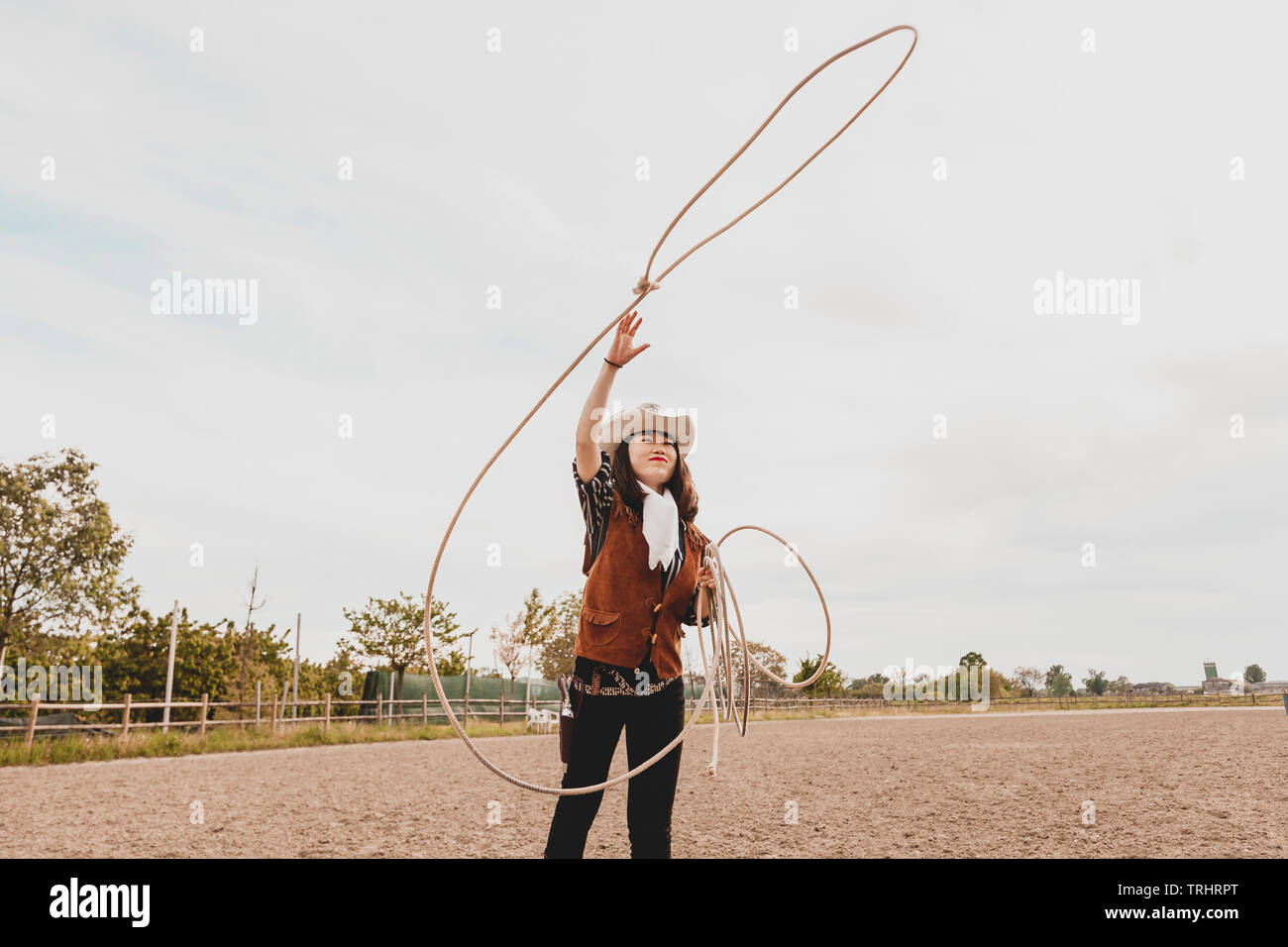 Throwing A Lasso Throwing A Rope High Resolution Stock Photography and ...