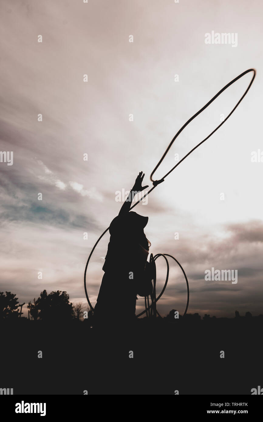 Throwing A Lasso Throwing A Rope High Resolution Stock Photography and ...