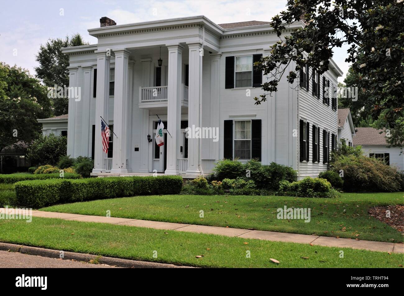 Belle Bridge, an antebellum home in Columbus, Mississippi Stock Photo ...