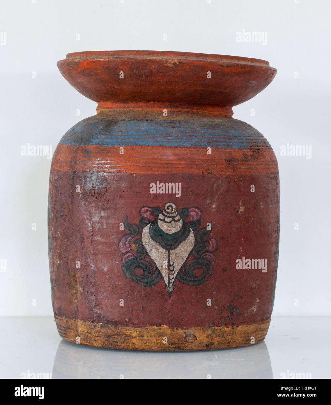 Antique Tibetan Curd Pots Stock Photo - Alamy